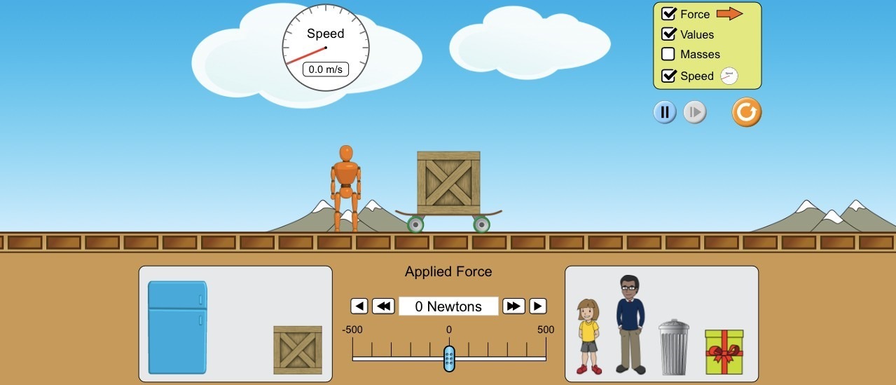 Forces and motion simulation - Physics Tutor Online